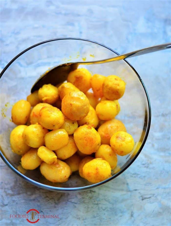 Badami Aloo - No onion & no garlic recipe | Niremishi Aloor Dom | Baby ...