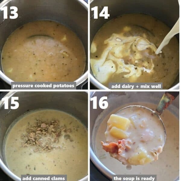New England Clam Chowder Instant Pot (Video) » Foodies Terminal