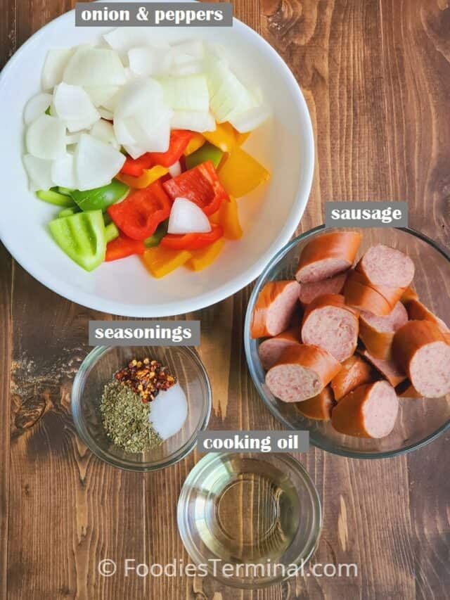 Air Fryer Sausage and Peppers » Foodies Terminal