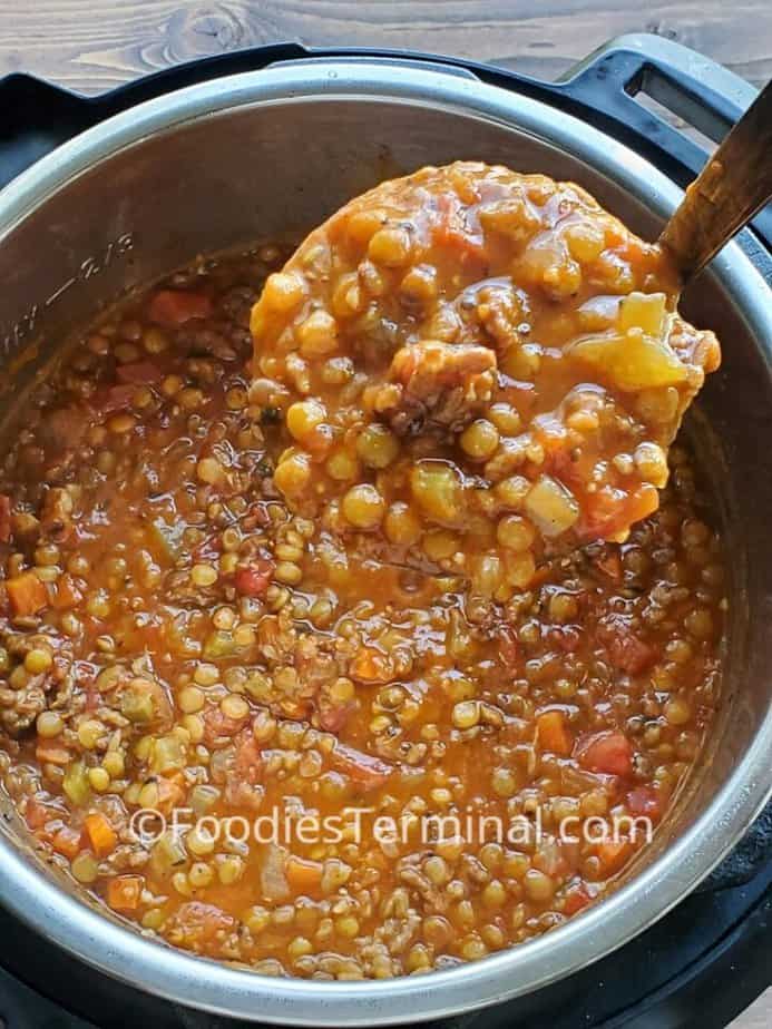 Lentil Sausage Soup » Foodies Terminal